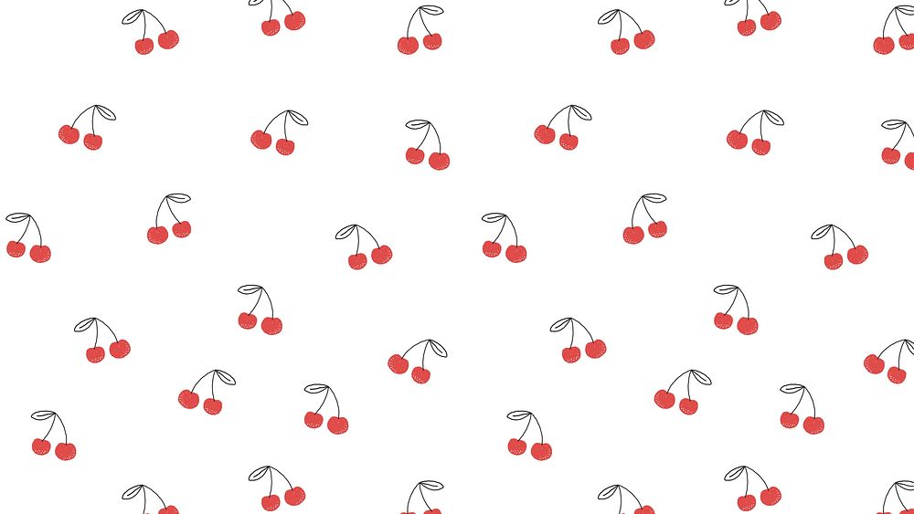 Cherry desktop wallpaper, cute background | Premium Vector - rawpixel