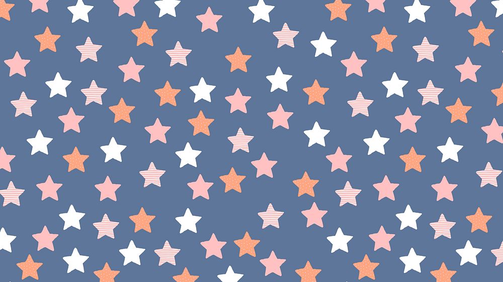 Star pattern desktop wallpaper, cute | Premium Photo - rawpixel