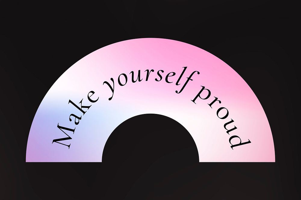 Make yourself proud sticker, retro | Free Vector - rawpixel
