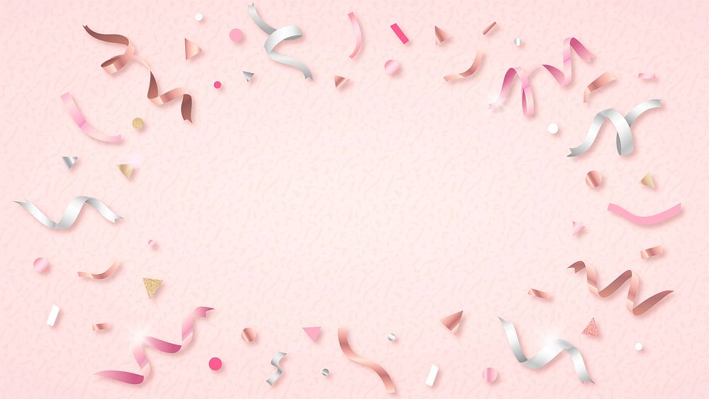 Pink festive frame desktop wallpaper, | Premium Vector - rawpixel