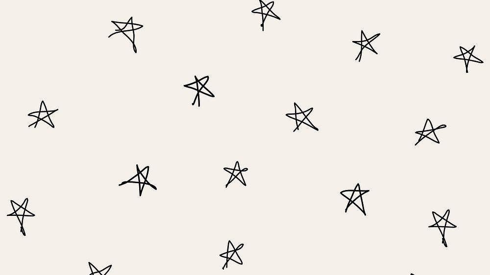 Doodle computer wallpaper, star pattern | Free Photo - rawpixel
