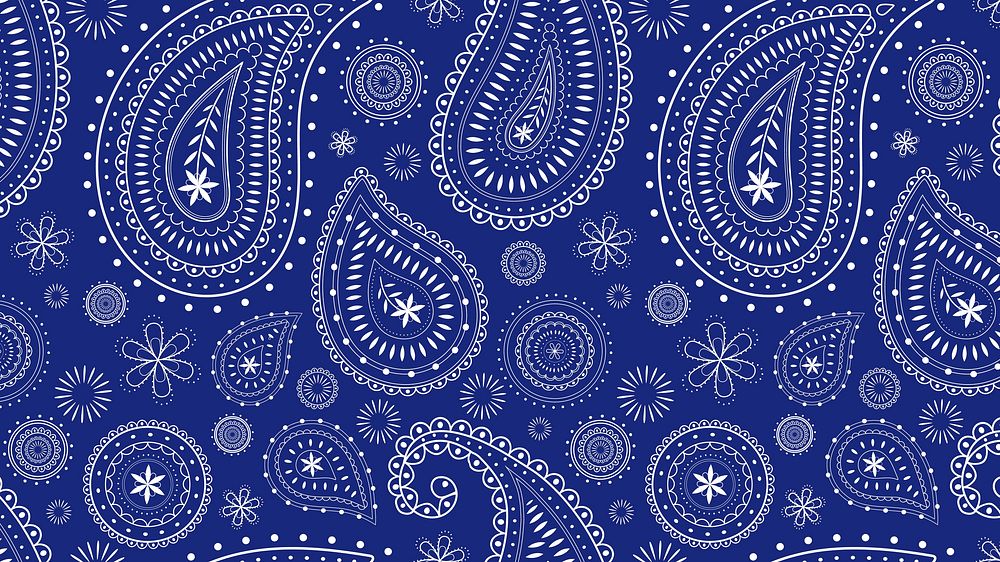 Blue paisley HD wallpaper, traditional | Free Photo - rawpixel