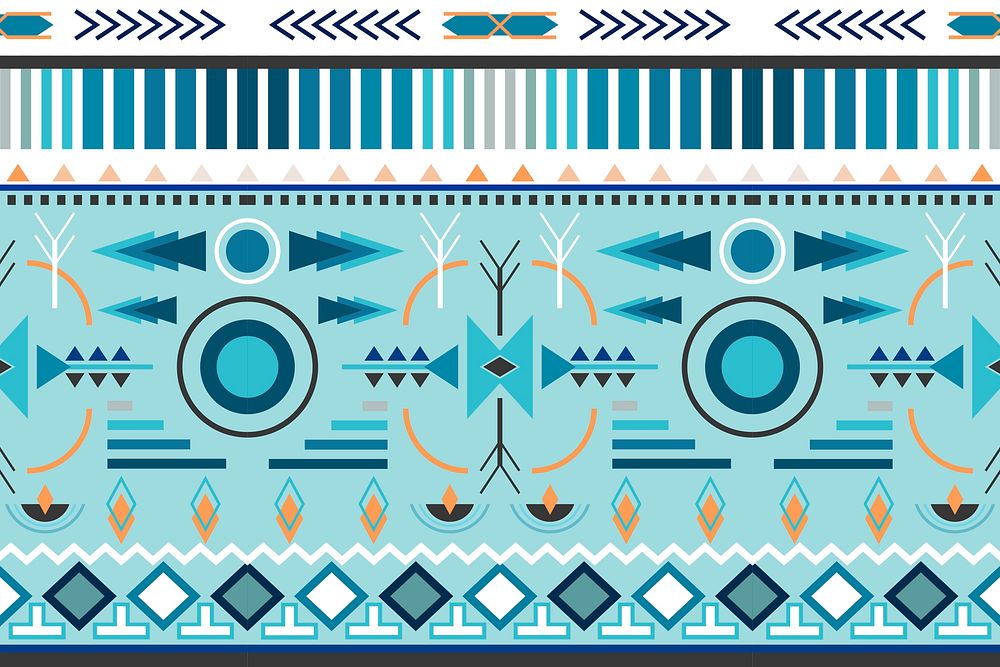 Blue ethnic background, textile design | Free Photo - rawpixel