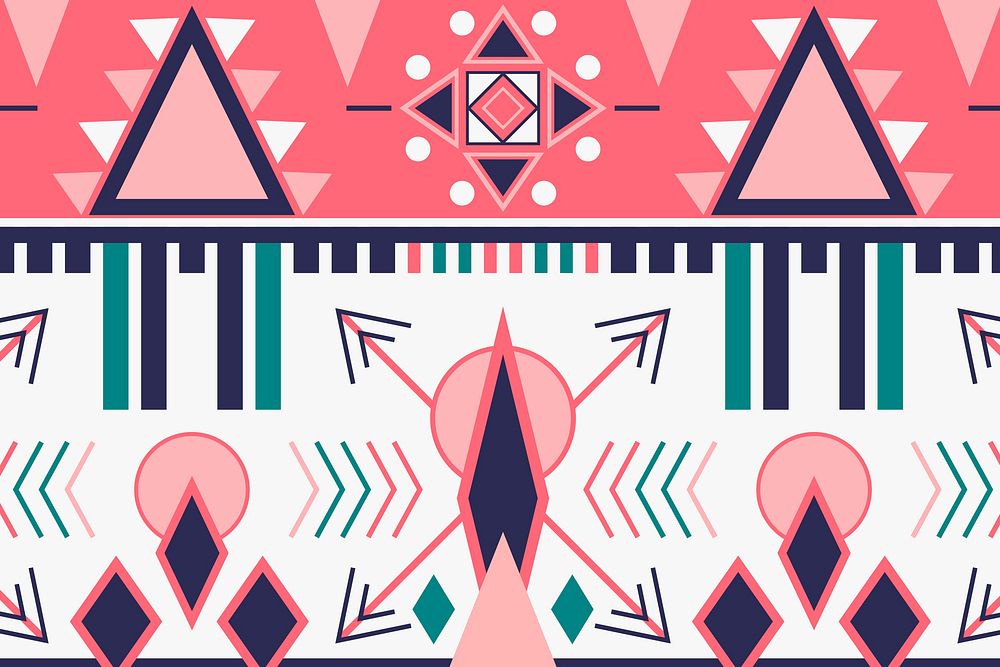 Pink pattern, tribal background, textile | Free Photo - rawpixel