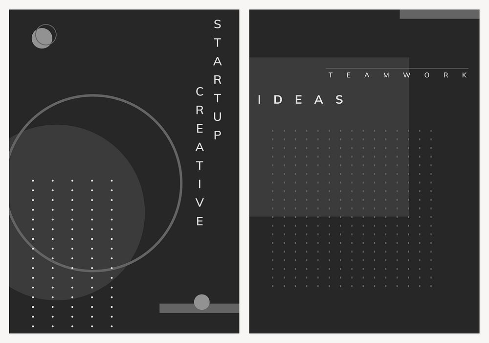 Black poster template vector set | Premium Vector - rawpixel