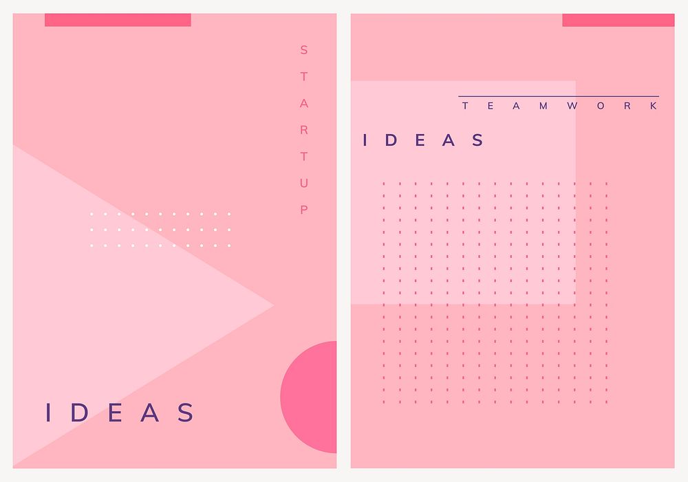 Pink poster template vector set | Premium Vector - rawpixel
