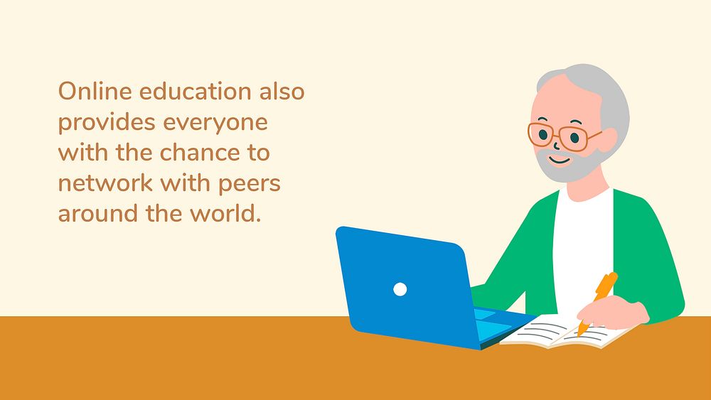 Senior e-learning editable template psd | Premium PSD Template - rawpixel