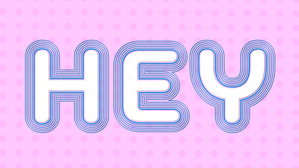 Offset hey stroke vector typography | Premium Vector - rawpixel