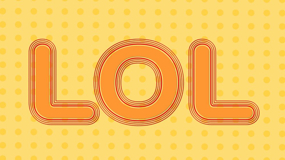 Funky lol offset stroke typography | Free Photo - rawpixel