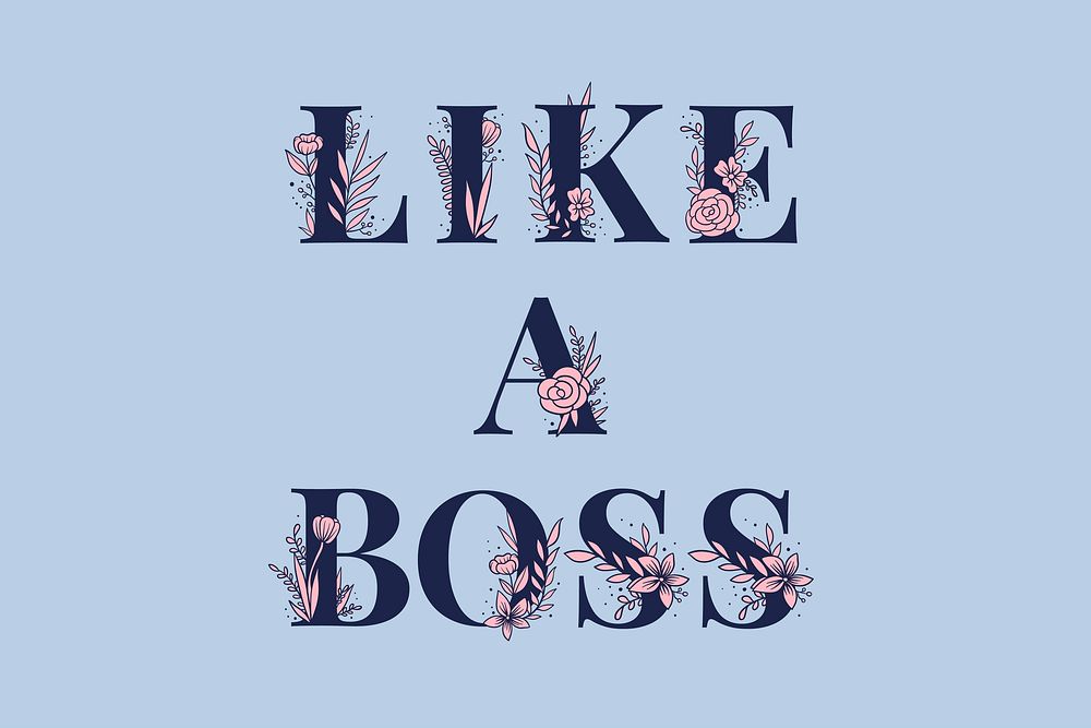 Like Boss feminine vector word | Premium Vector - rawpixel