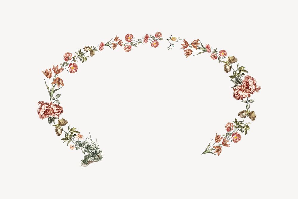 Floral border collage element, botanical | Premium Vector - rawpixel