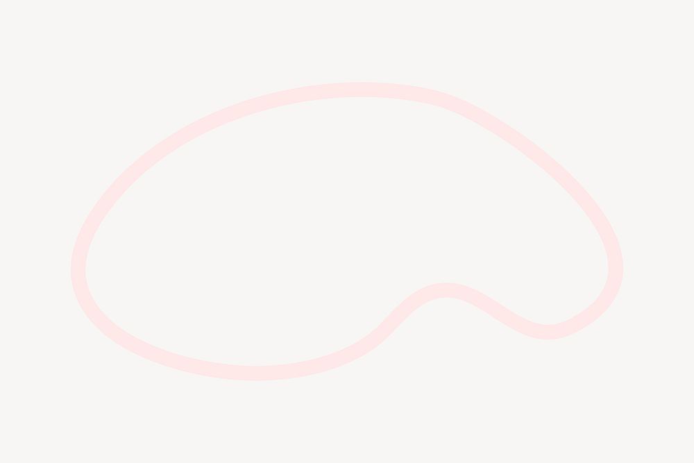 Pink oval shape, aesthetic line | Premium Vector - rawpixel