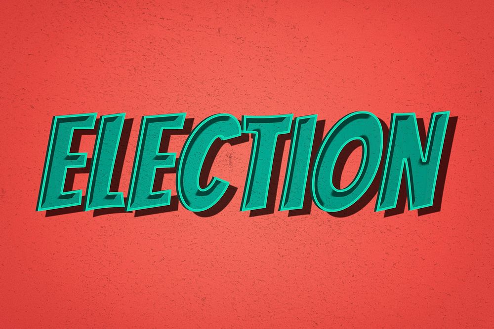 Election word comic style typography | Free Photo - rawpixel