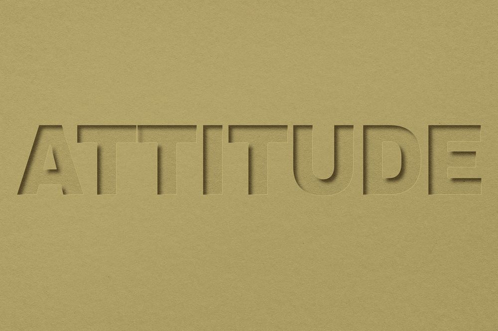 Attitude word bold font typography | Free Photo - rawpixel