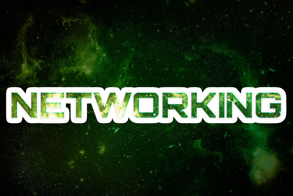 Green NETWORKING galaxy psd sticker | Premium PSD - rawpixel