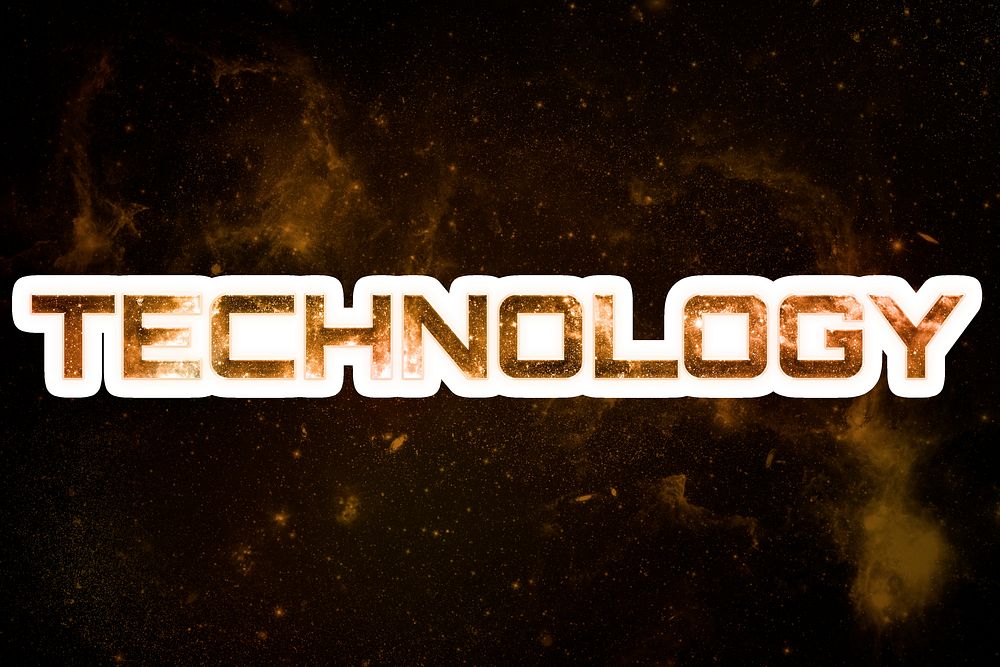 Brown TECHNOLOGY galaxy sticker psd | Premium PSD - rawpixel