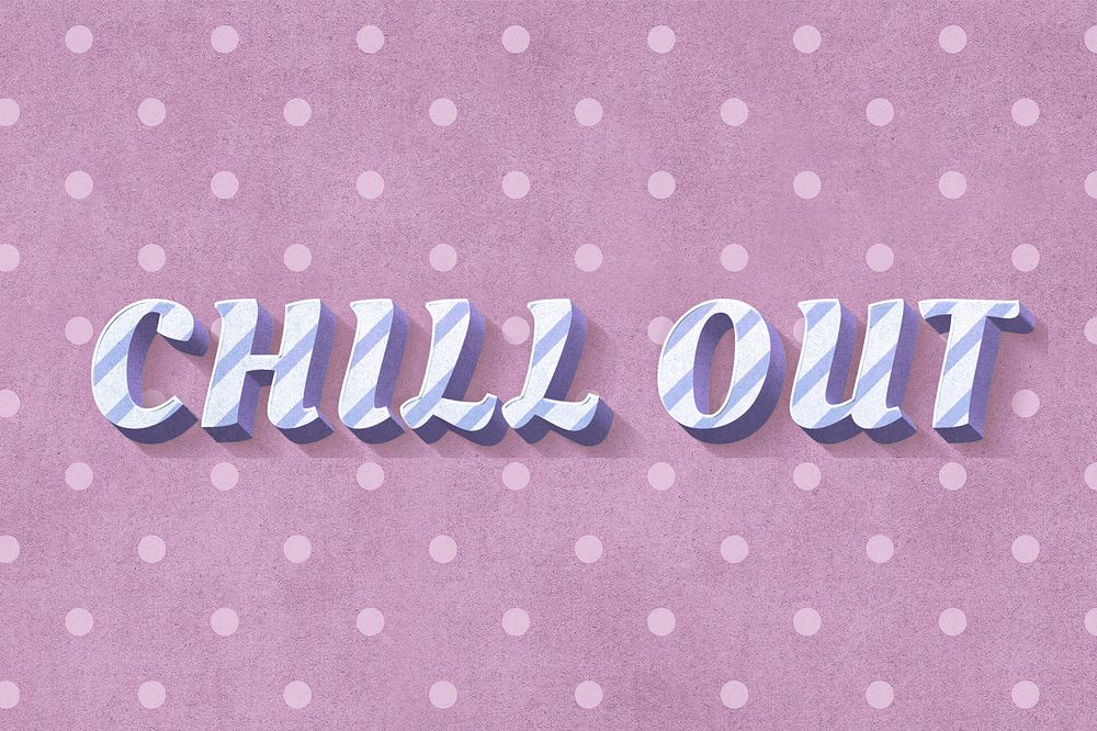 Chill word striped font typography | Free Photo - rawpixel