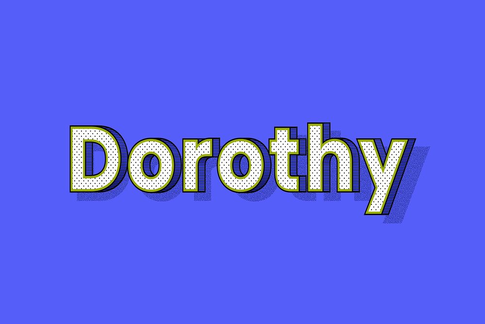 Dorothy name halftone shadow style | Free Photo - rawpixel