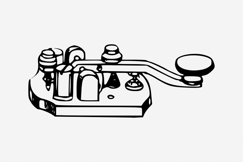 Telegraph black & white illustration | Free Photo Illustration - rawpixel