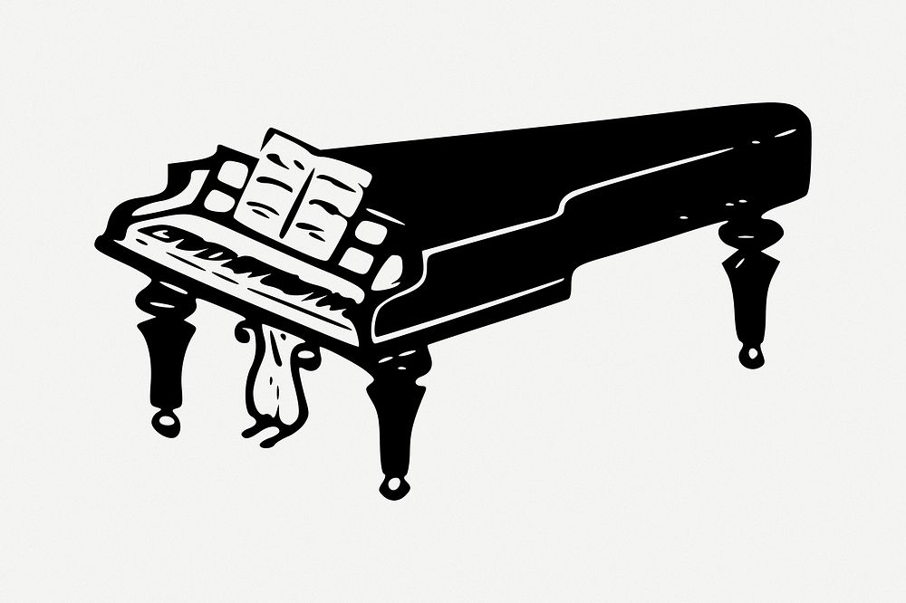 Piano collage element psd | Free PSD - rawpixel