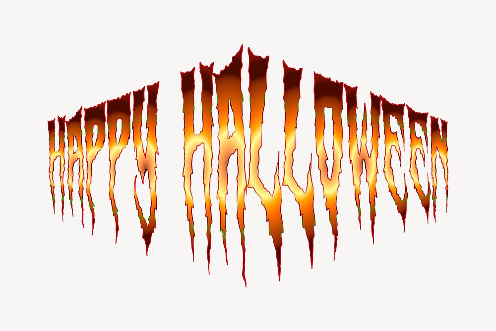 Happy Halloween word, typography illustration | Free Vector - rawpixel