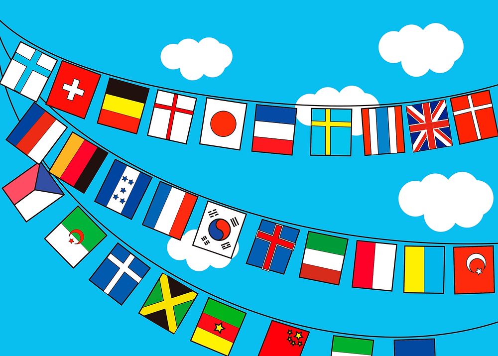 World flags clipart, illustration vector | Free Vector - rawpixel