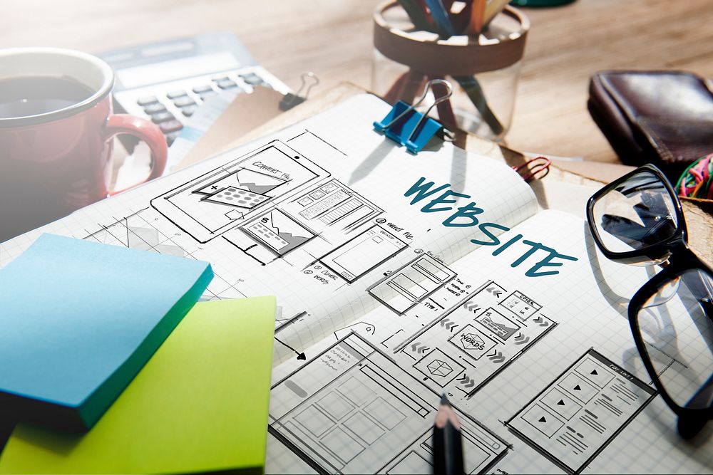 Web template layout draft sketch | Free Photo - rawpixel