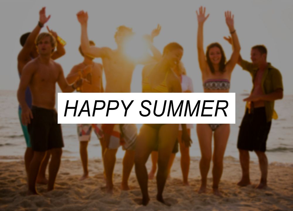 Happy Summer Friendship Beach Vacation | Premium Photo - rawpixel