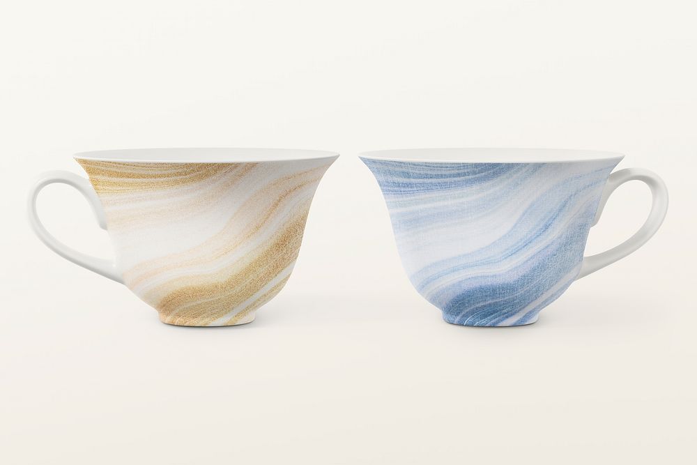 Marble tea cups, product design | Premium Photo - rawpixel