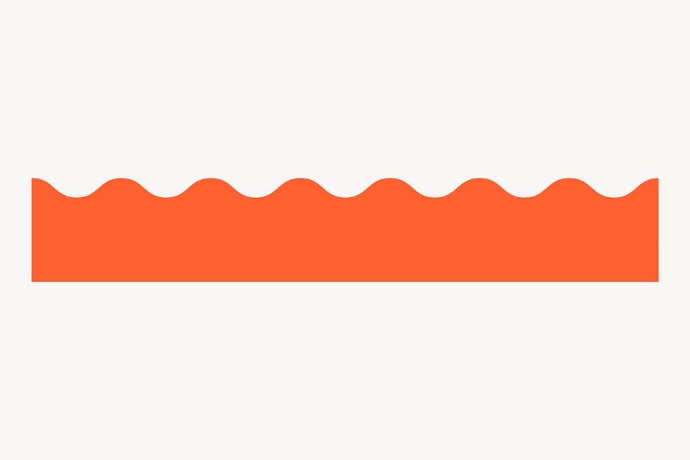 Wavy orange divider, geometric border | Premium Vector - rawpixel