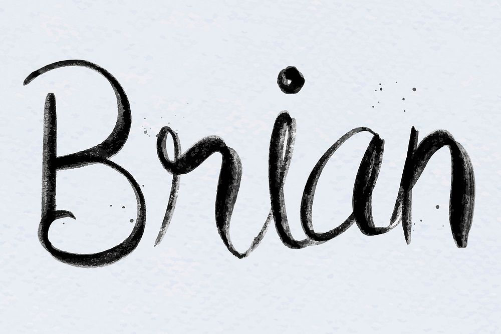 Hand drawn vector Brian font | Premium Vector - rawpixel