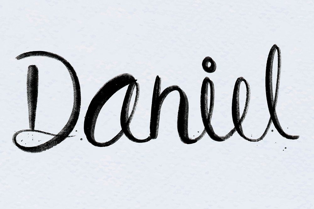 Hand drawn Daniel font vector | Premium Vector - rawpixel