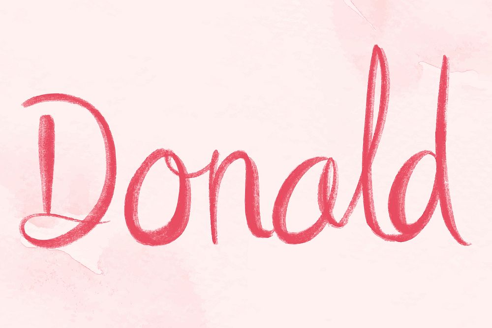 Donald male name calligraphy vector | Premium Vector - rawpixel