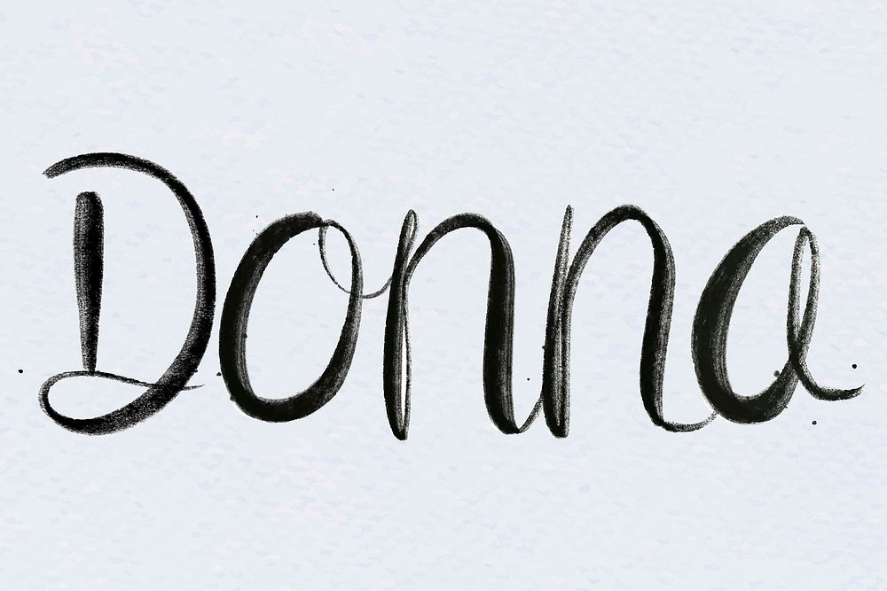 Hand drawn Donna font vector | Premium Vector - rawpixel
