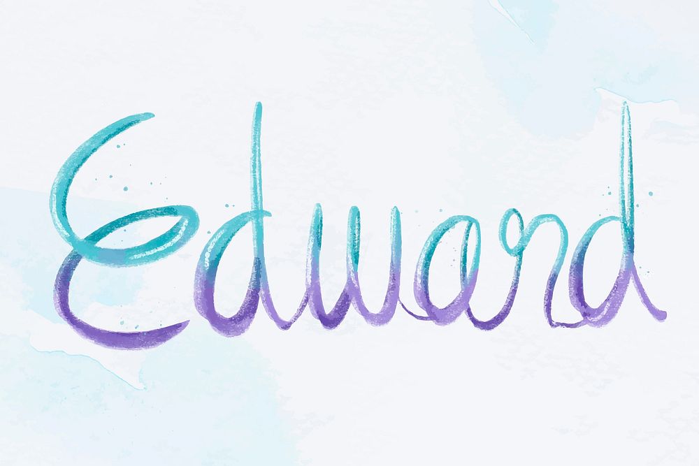Edward two colored lettering vector | Premium Vector - rawpixel