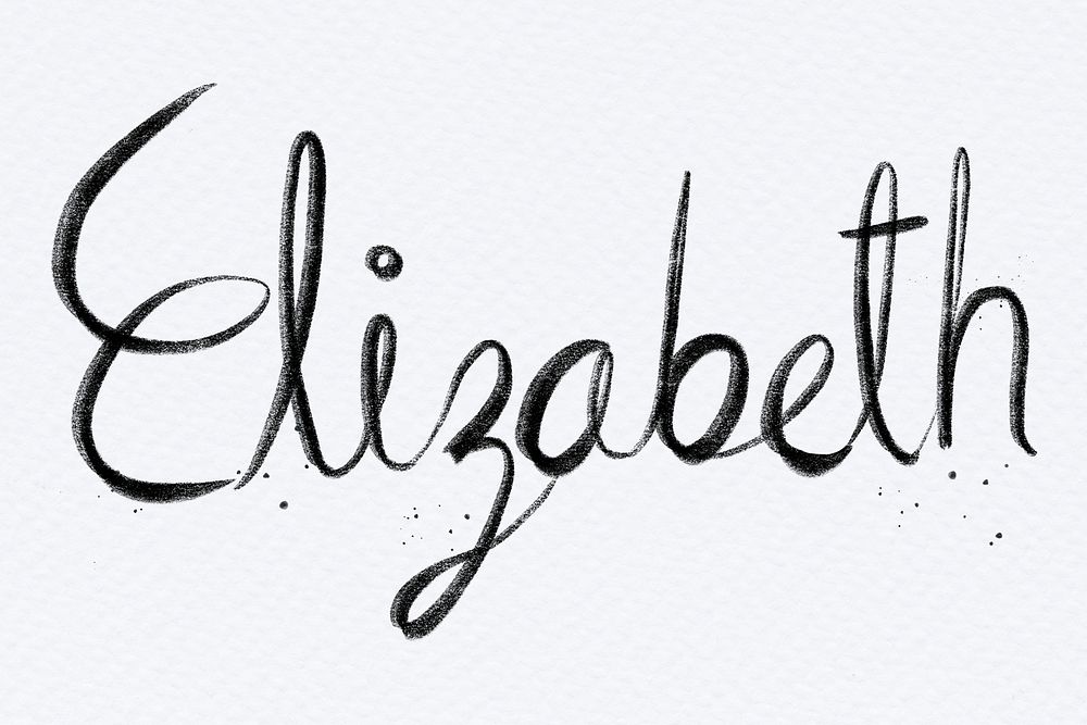 Hand drawn Elizabeth font psd | Free PSD - rawpixel