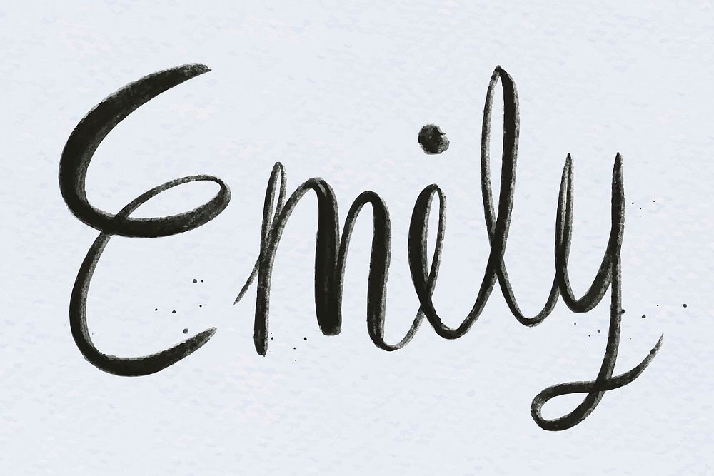 Hand drawn Emily font vector | Free Vector - rawpixel