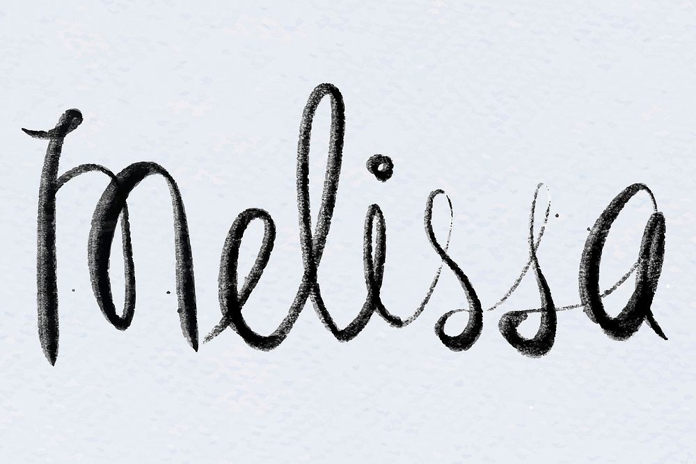 Hand drawn Melissa font vector | Premium Vector - rawpixel