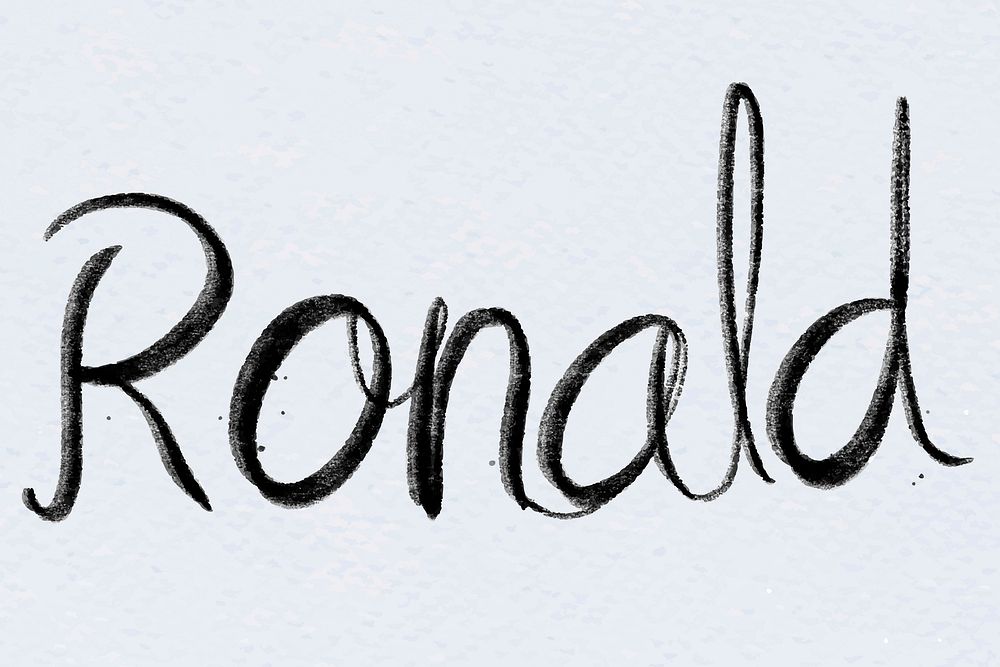 Vector hand drawn Ronald font | Premium Vector - rawpixel