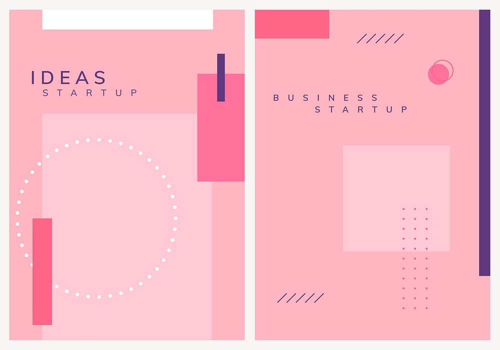 Pink poster template vector set | Premium Vector - rawpixel