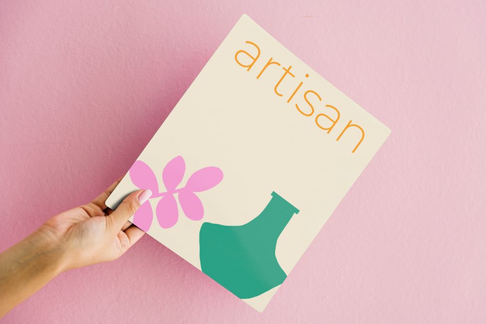 Hand holding poster, minimal design | Free Photo - rawpixel