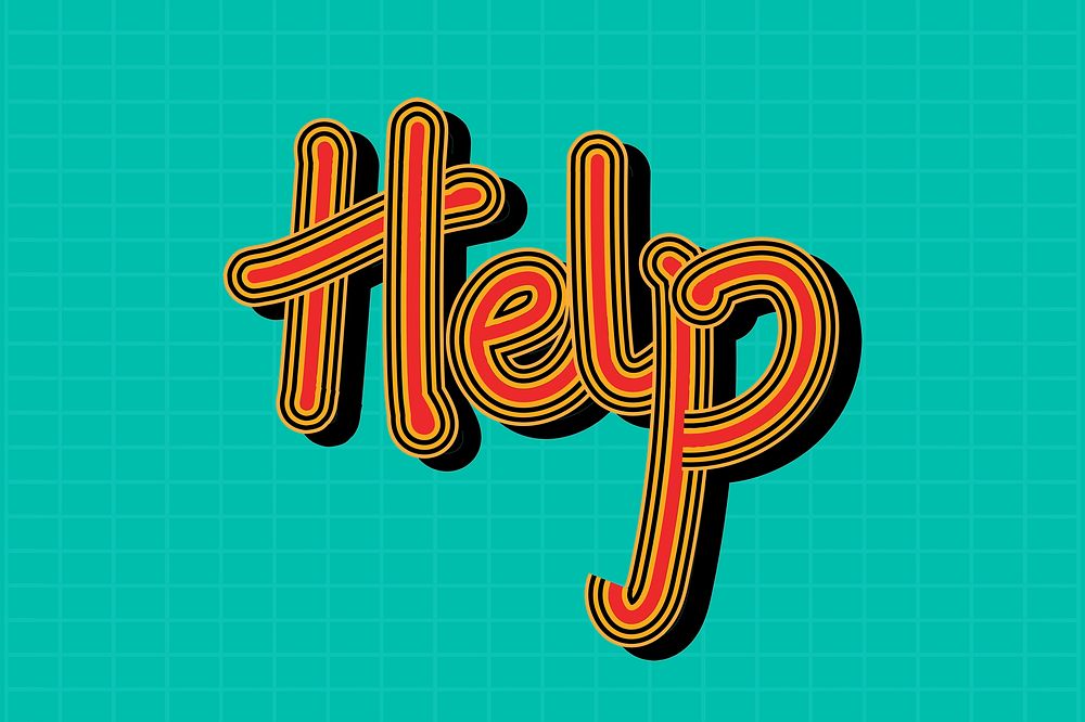 Grid wallpaper with Help calligraphy | Free Photo - rawpixel