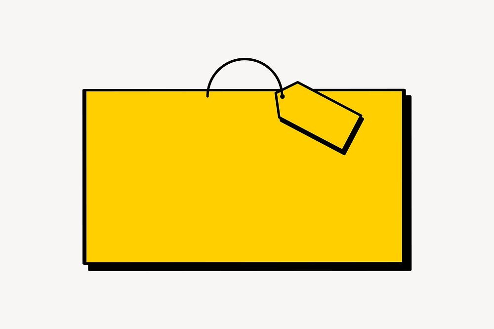Yellow price tag text box | Premium Vector - rawpixel