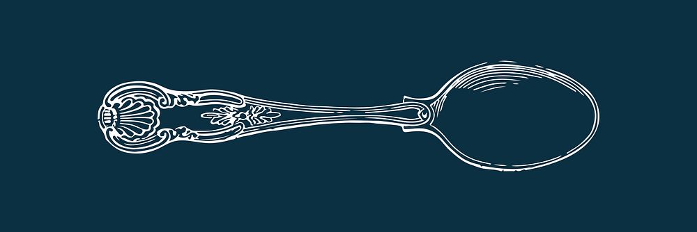 Vintage spoon, white illustration, design | Premium PSD - rawpixel