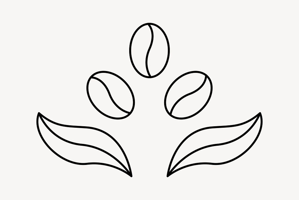 Coffee bean, line art design | Premium Vector - rawpixel