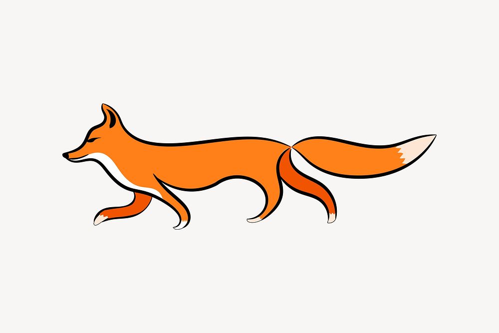Fox collage element vector | Free Vector - rawpixel