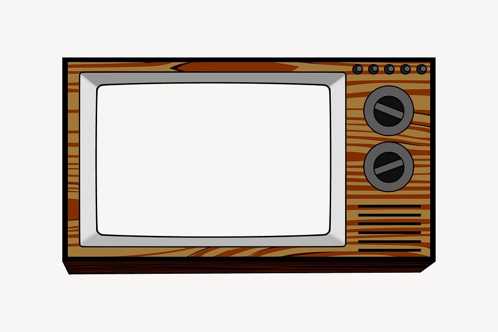 Vintage television collage element psd. | Free PSD - rawpixel
