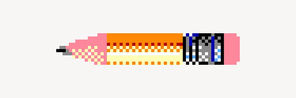 Pencil 8-bits clipart illustration vector | Free Vector - rawpixel