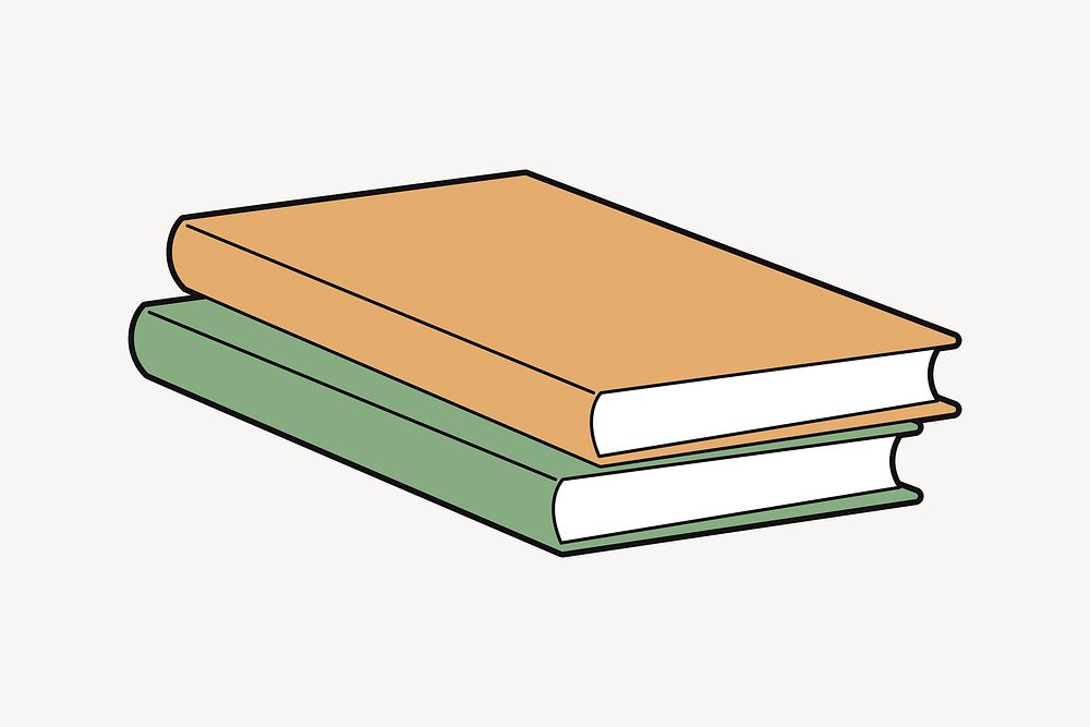 Stacked books illustration vector. Free | Free Vector - rawpixel