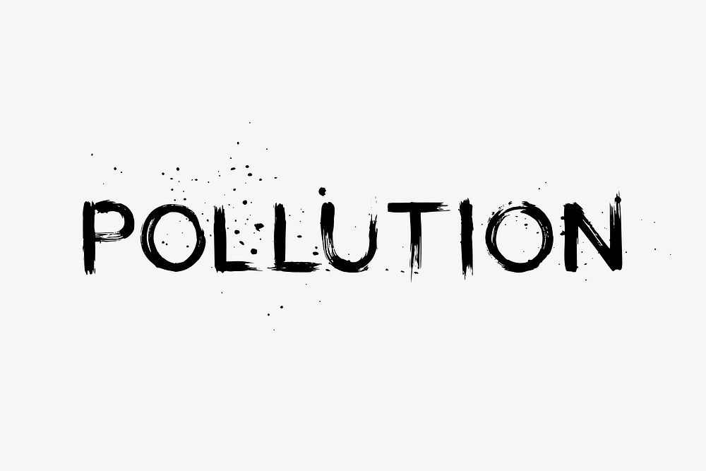 Pollution word collage element vector | Premium Vector - rawpixel